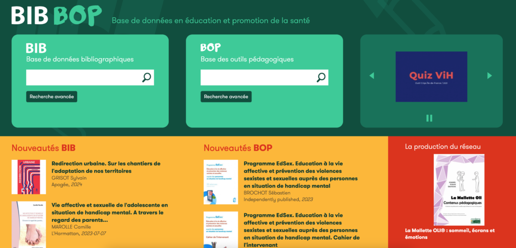 Accéder aux ressources - Promotion Santé NA