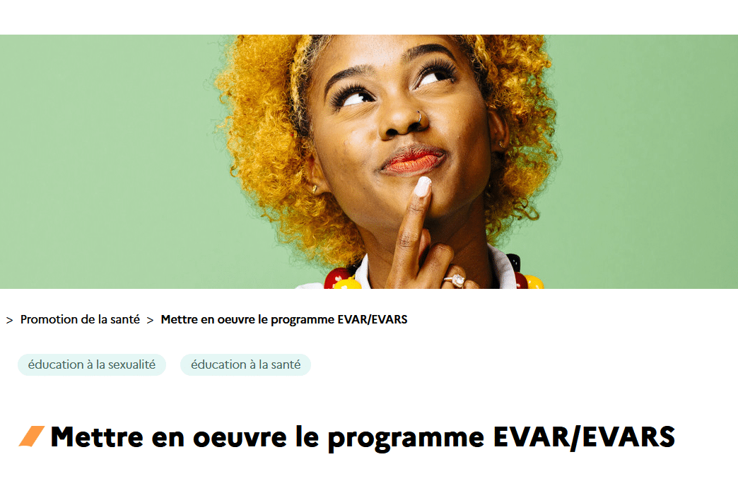 "Mettre en oeuvre le programme EVAR/EVARS", Eduscol - Promotion Santé NA